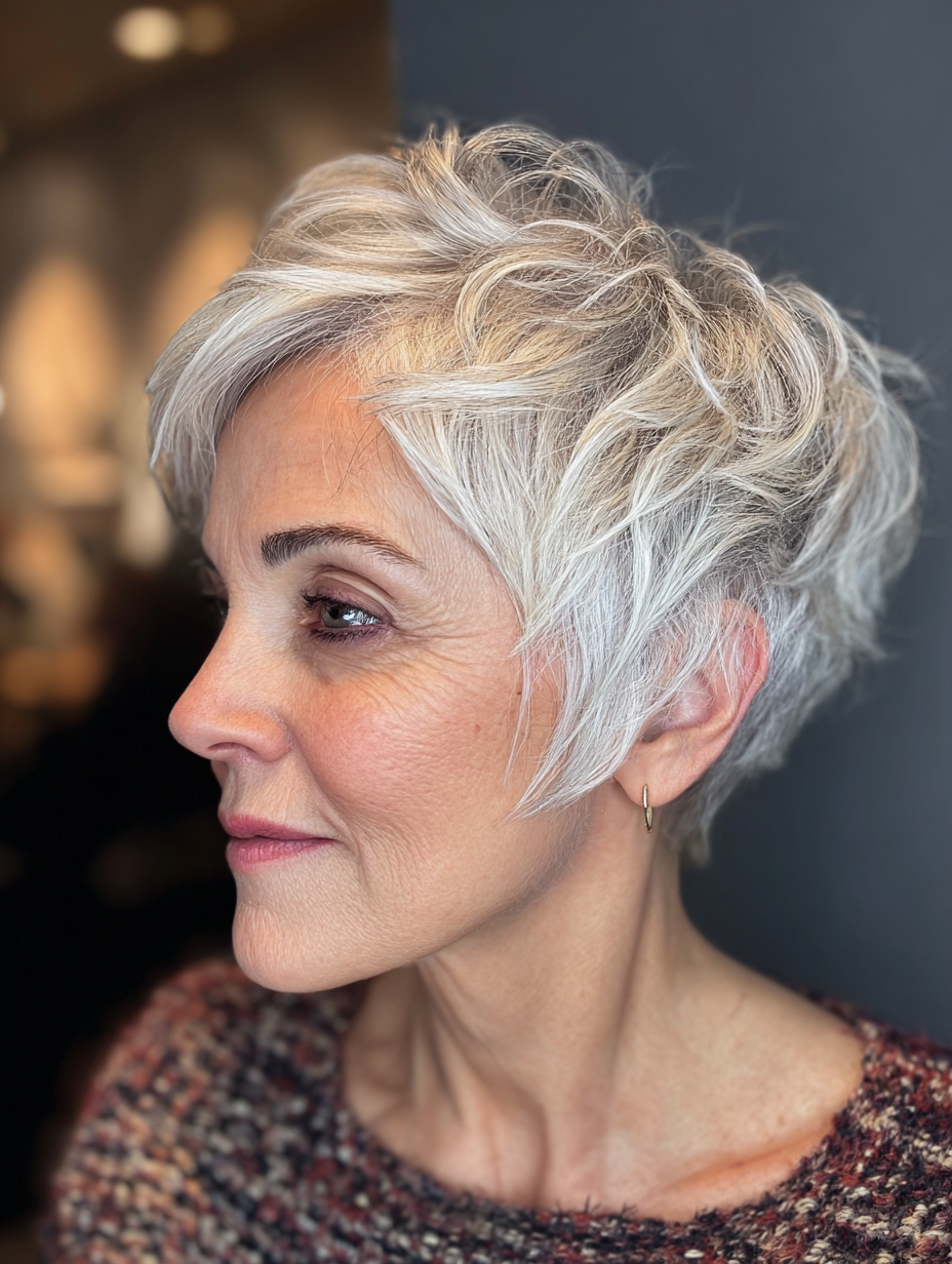 Messy Pixie Cuts for Older Women That Add Volume, Texture, and Modern ...